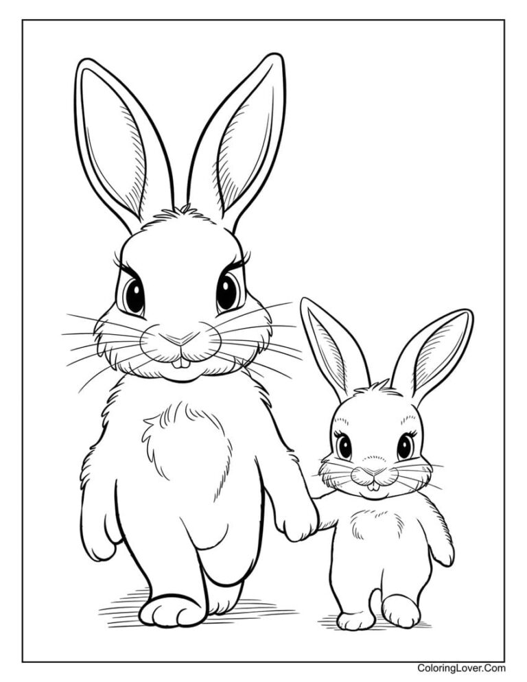 60 Bunny Coloring Pages (Free Printables for All Ages)