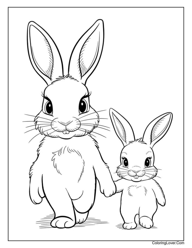 60 Bunny Coloring Pages (Free Printables for All Ages)