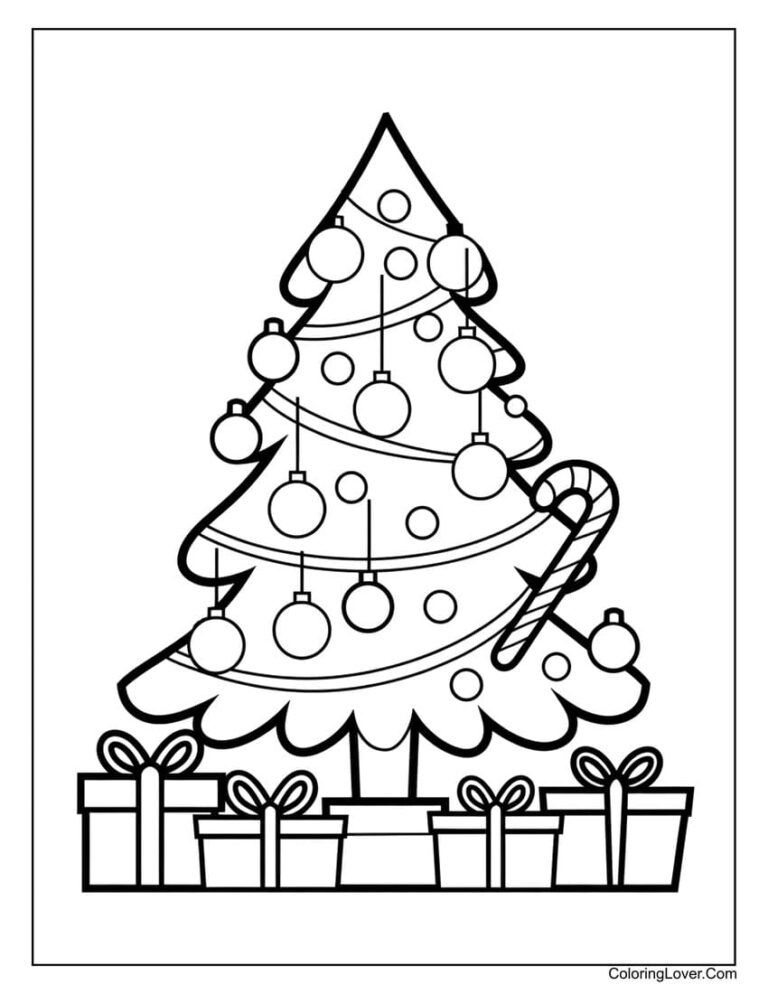 60 Christmas Tree Coloring Pages (Free Printables for All Ages)