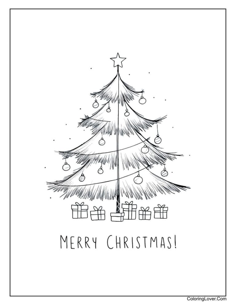 60 Christmas Tree Coloring Pages (Free Printables for All Ages)