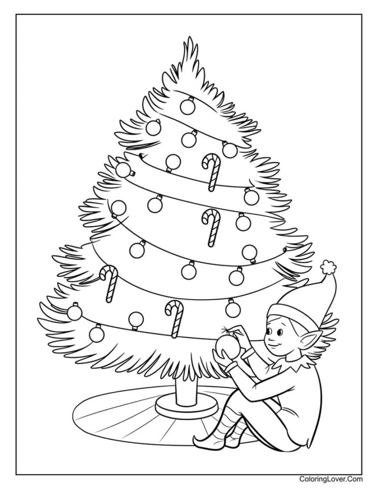 60 Christmas Tree Coloring Pages (Free Printables for All Ages)