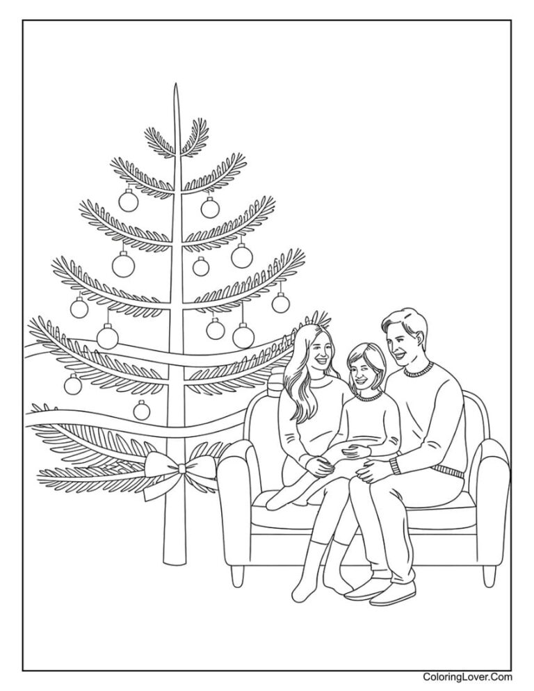 60 Christmas Tree Coloring Pages (Free Printables for All Ages)
