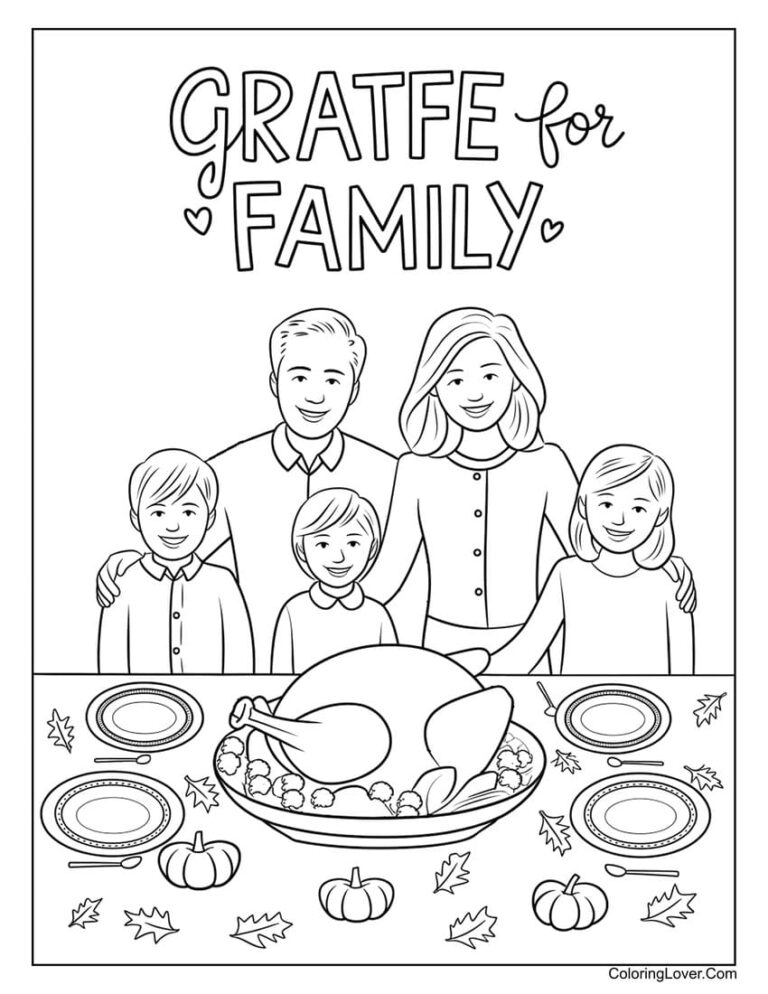 54 Thanksgiving Coloring Pages (Free Printables for All Ages)
