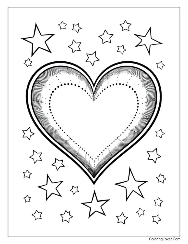 80 Heart Coloring Pages (Free Printables for All Ages)