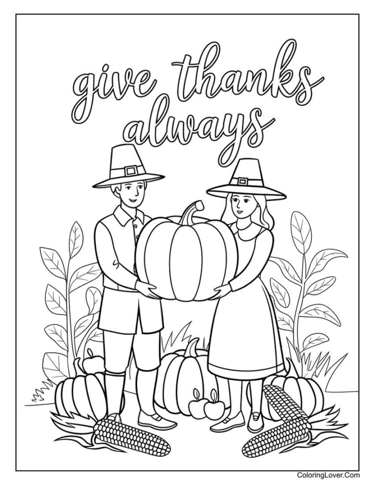 54 Thanksgiving Coloring Pages (Free Printables for All Ages)