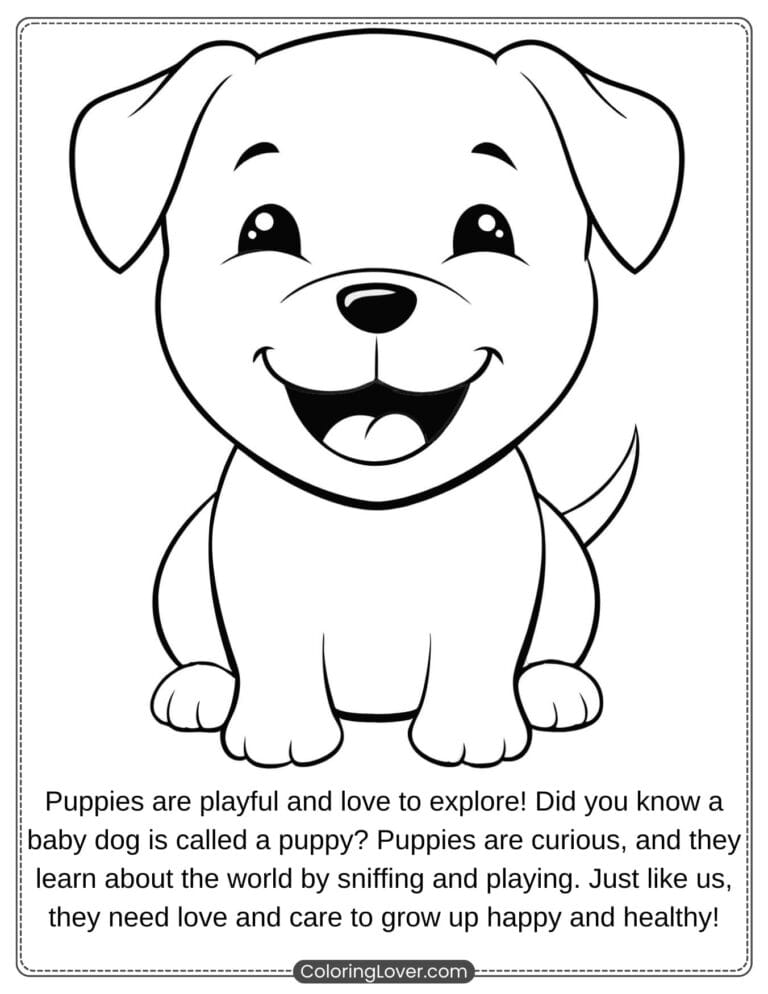 51 Puppy Coloring Pages (Free Printables for All Ages)