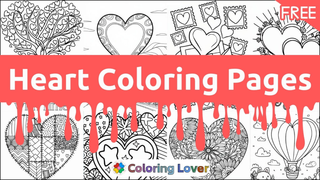 80 Heart Coloring Pages (Free Printables for All Ages)