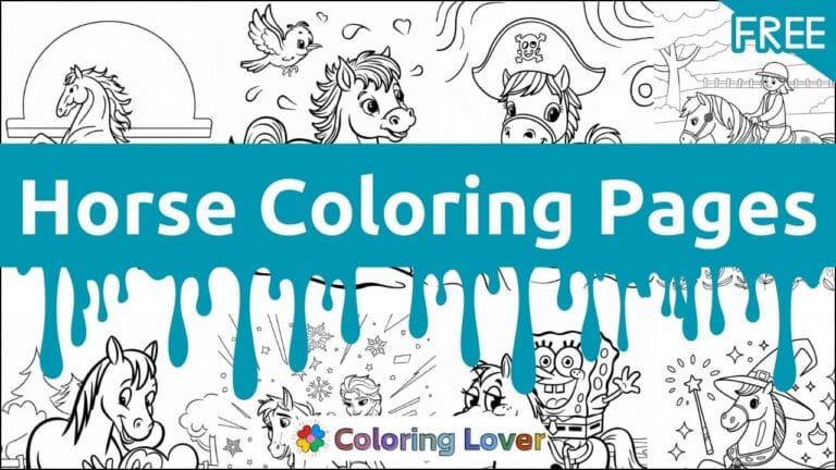 103 Horse Coloring Pages (Free Printables for All Ages)
