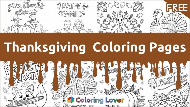 54 Thanksgiving Coloring Pages (Free Printables for All Ages)