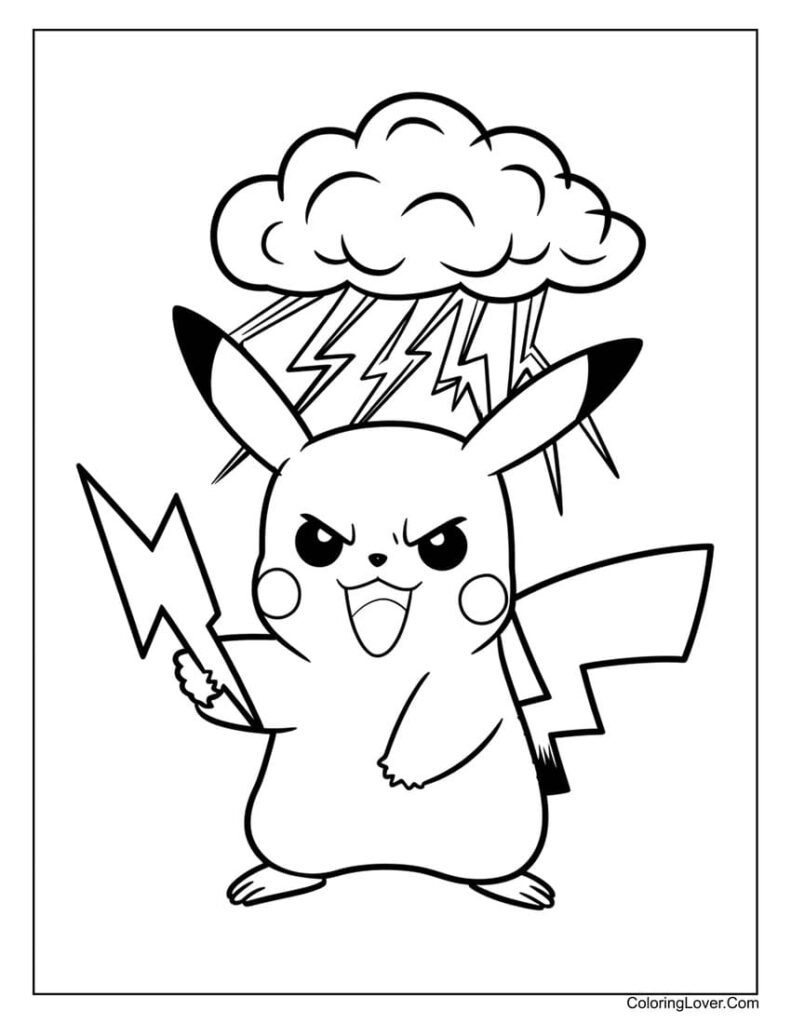 52 Pikachu Coloring Pages (Free Printables for All Ages)