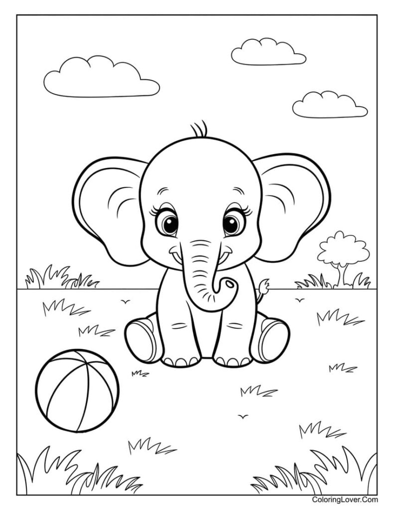 42 Elephant Coloring Pages (Free Printables for All Ages)