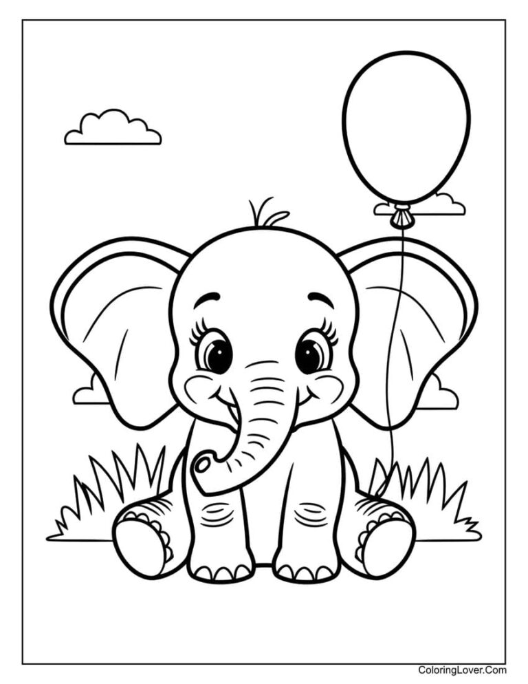 42 Elephant Coloring Pages (Free Printables for All Ages)