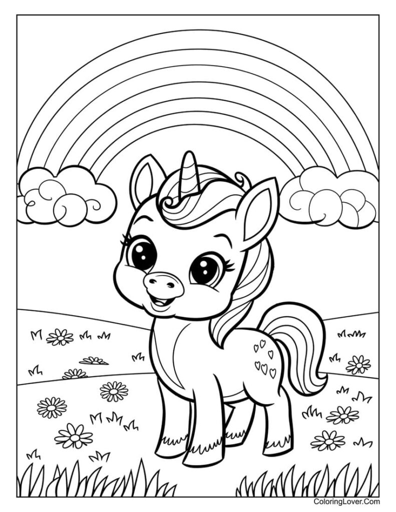51 Rainbow Coloring Pages (Free Printables for Kids)