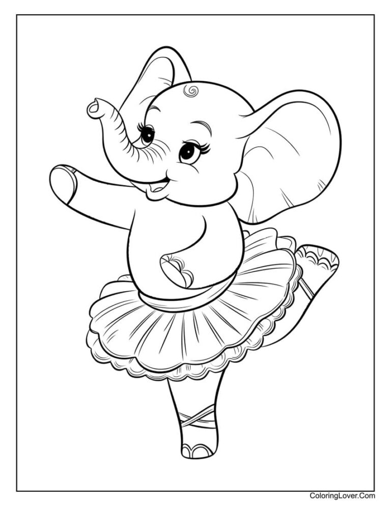 42 Elephant Coloring Pages (Free Printables for All Ages)
