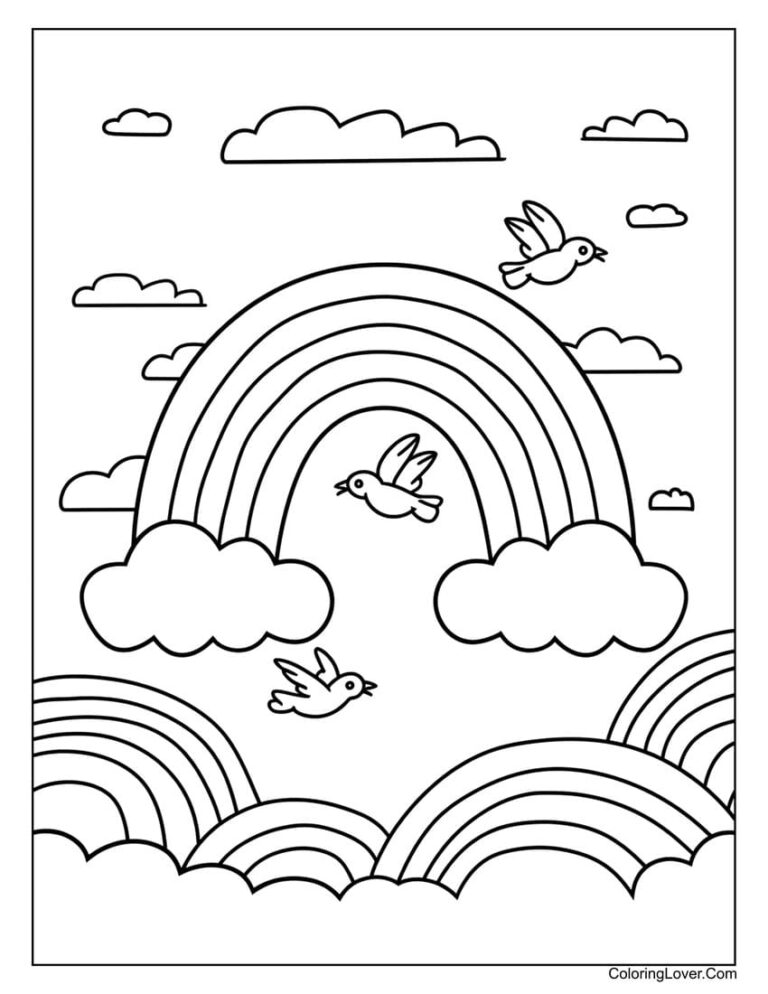 51 Rainbow Coloring Pages (Free Printables for Kids)