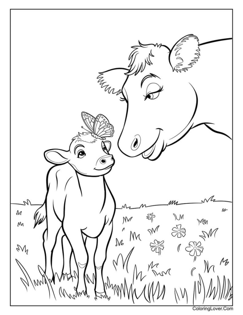 45 Cow Coloring Pages (Free Printables for All Ages)