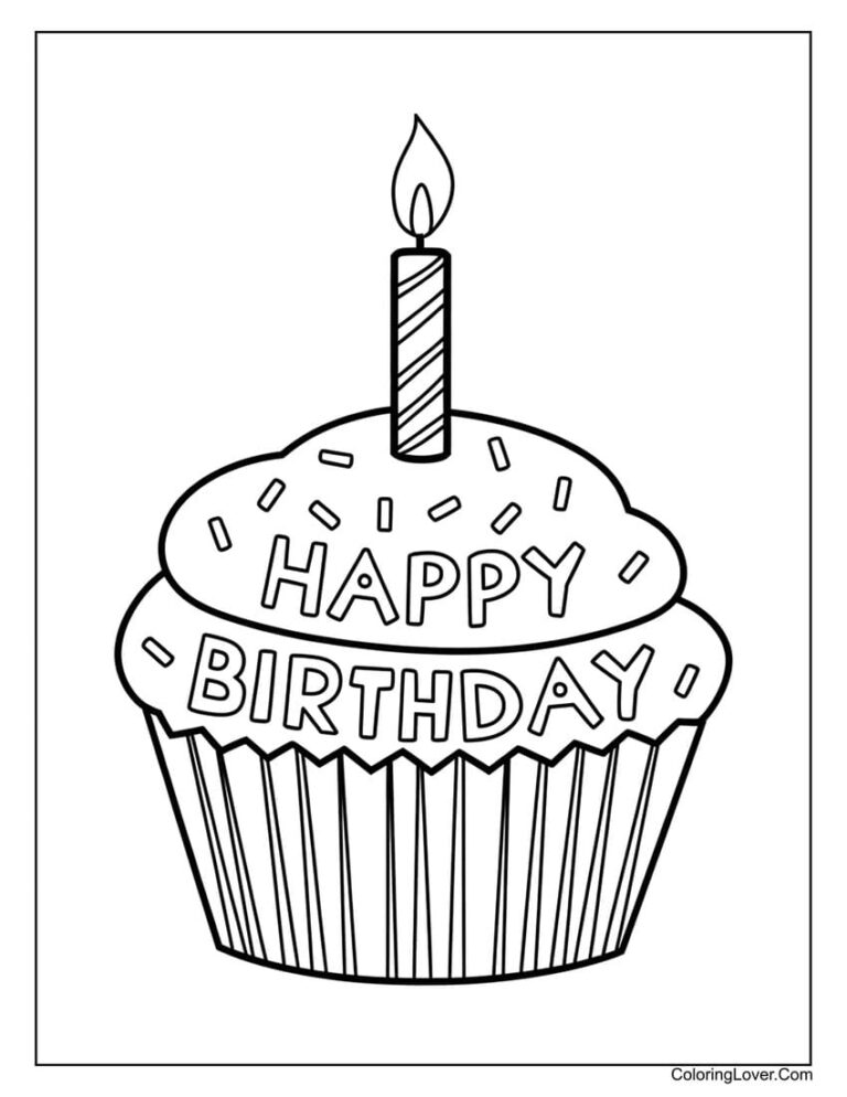 51 Happy Birthday Coloring Pages (Free Printables for All Ages)