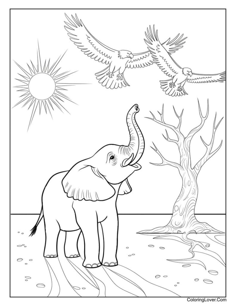 42 Elephant Coloring Pages (Free Printables for All Ages)