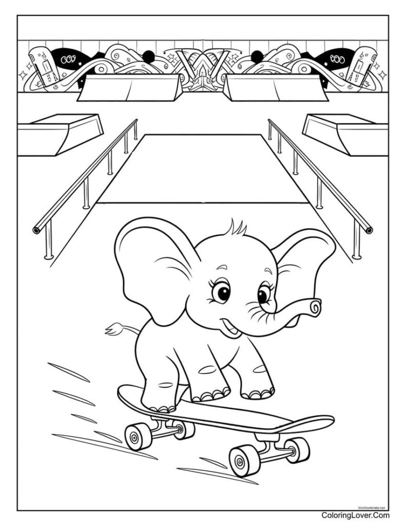 42 Elephant Coloring Pages (Free Printables for All Ages)
