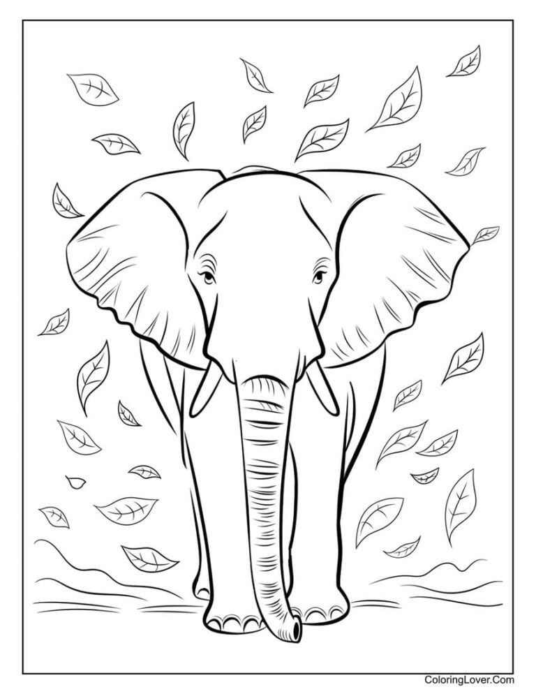 42 Elephant Coloring Pages (Free Printables for All Ages)