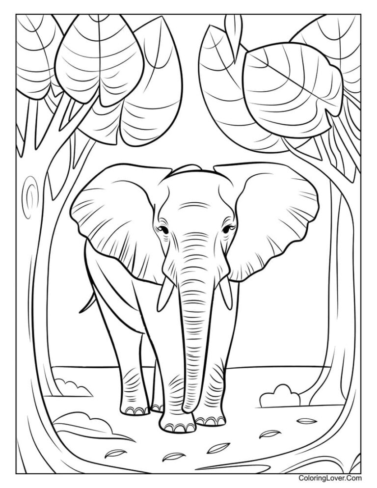 42 Elephant Coloring Pages (Free Printables for All Ages)
