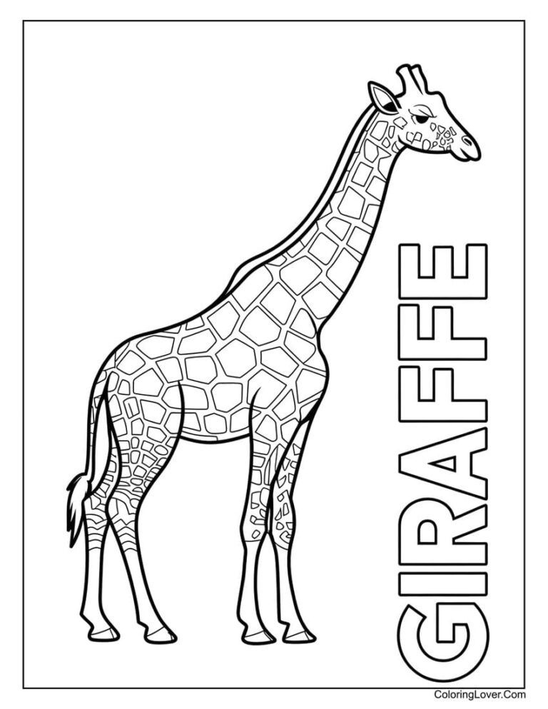 33 Giraffe Coloring Pages (Free Printables for All Ages)