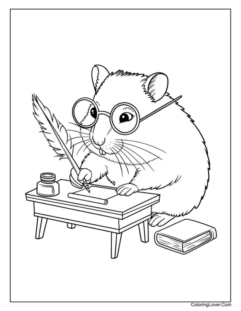 30 Hamster Coloring Pages (Free Printables for All Ages)