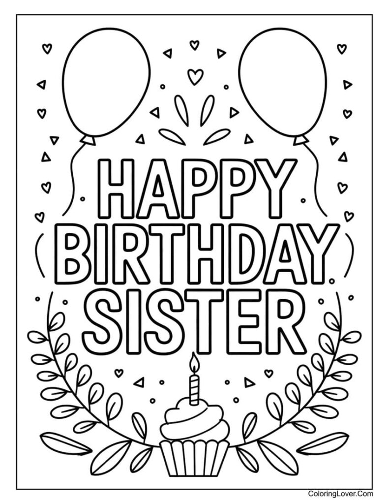51 Happy Birthday Coloring Pages (Free Printables for All Ages)