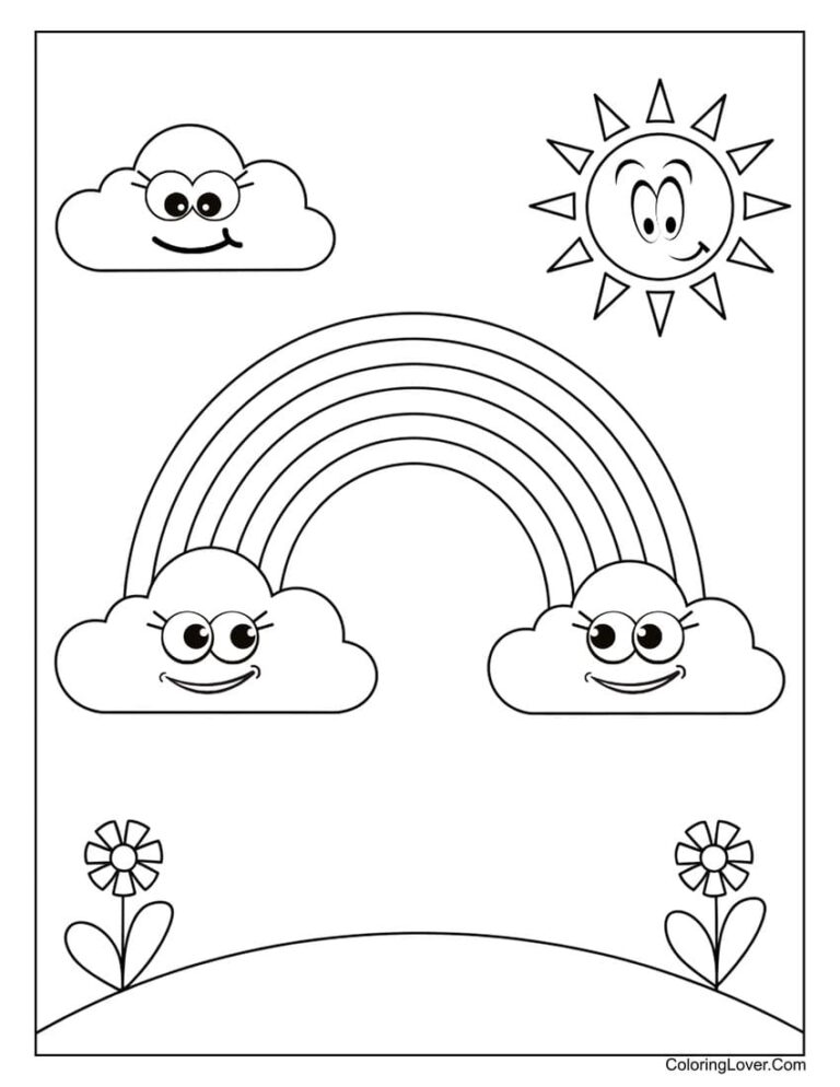 51 Rainbow Coloring Pages (Free Printables for Kids)