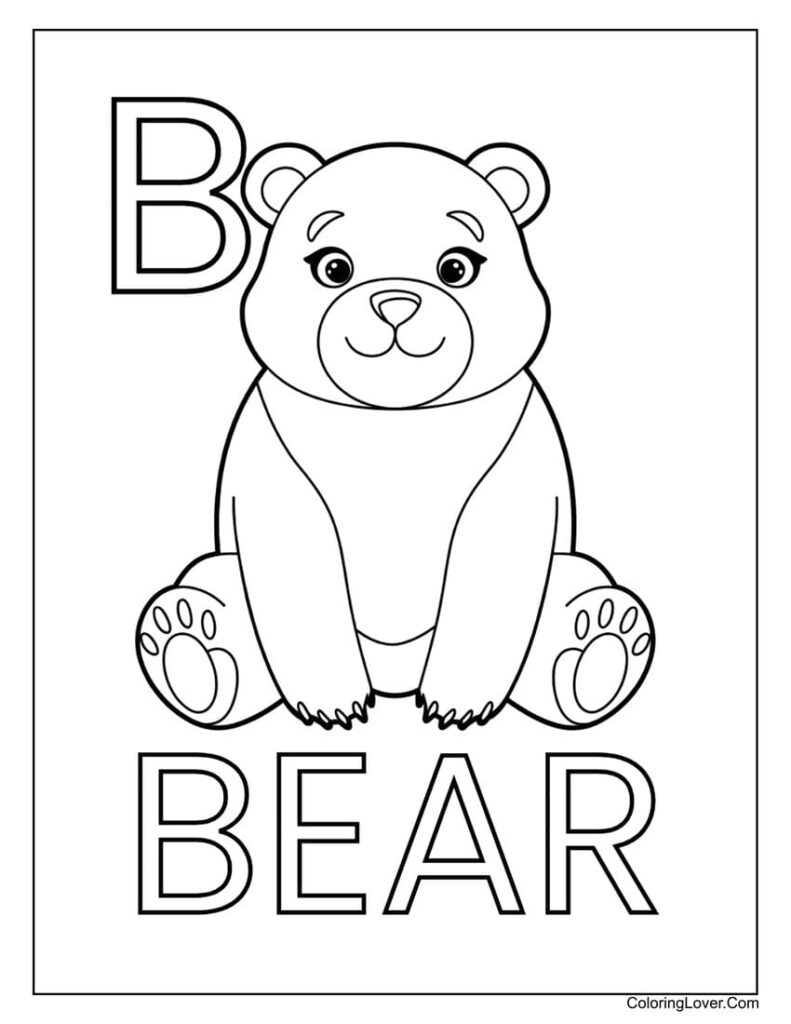 Alphabet Coloring Pages (Free Printable A-Z Letters in PDF)