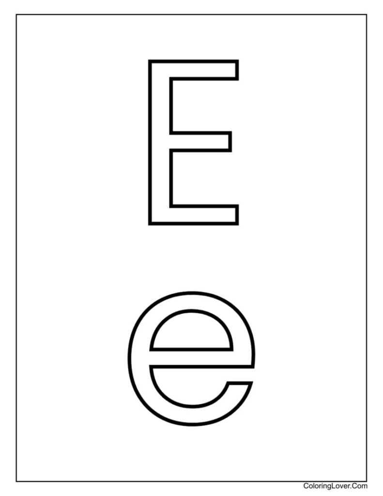 Alphabet Coloring Pages (Free Printable A-Z Letters in PDF)
