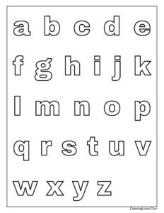 Alphabet Coloring Pages (Free Printable A-Z Letters in PDF)