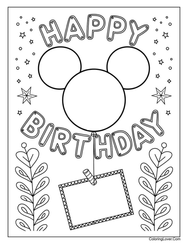 51 Happy Birthday Coloring Pages (Free Printables for All Ages)