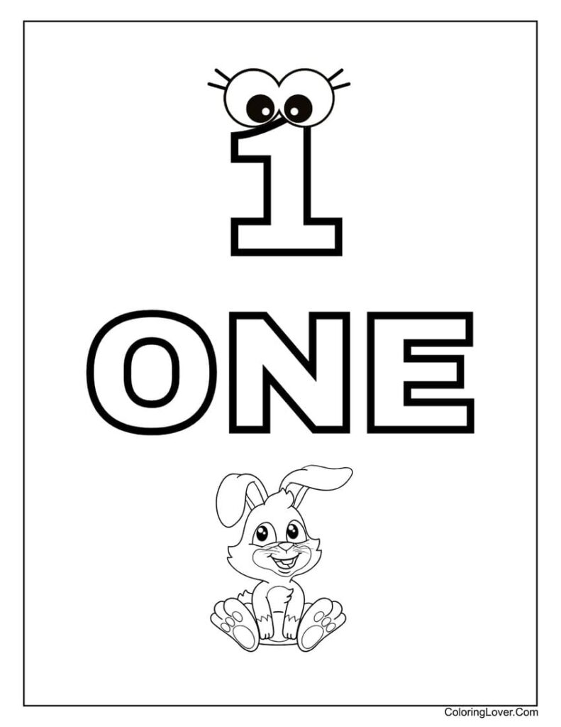 Printable Number Coloring Pages (Preschool and Kindergarten)