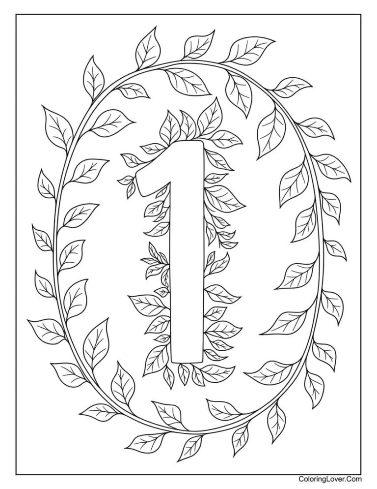Printable Number Coloring Pages (Preschool and Kindergarten)