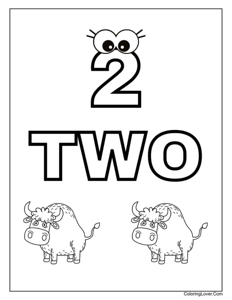 Printable Number Coloring Pages (Preschool and Kindergarten)