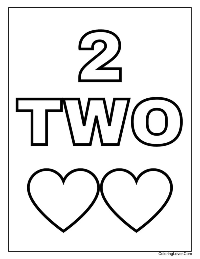 Printable Number Coloring Pages (Preschool and Kindergarten)