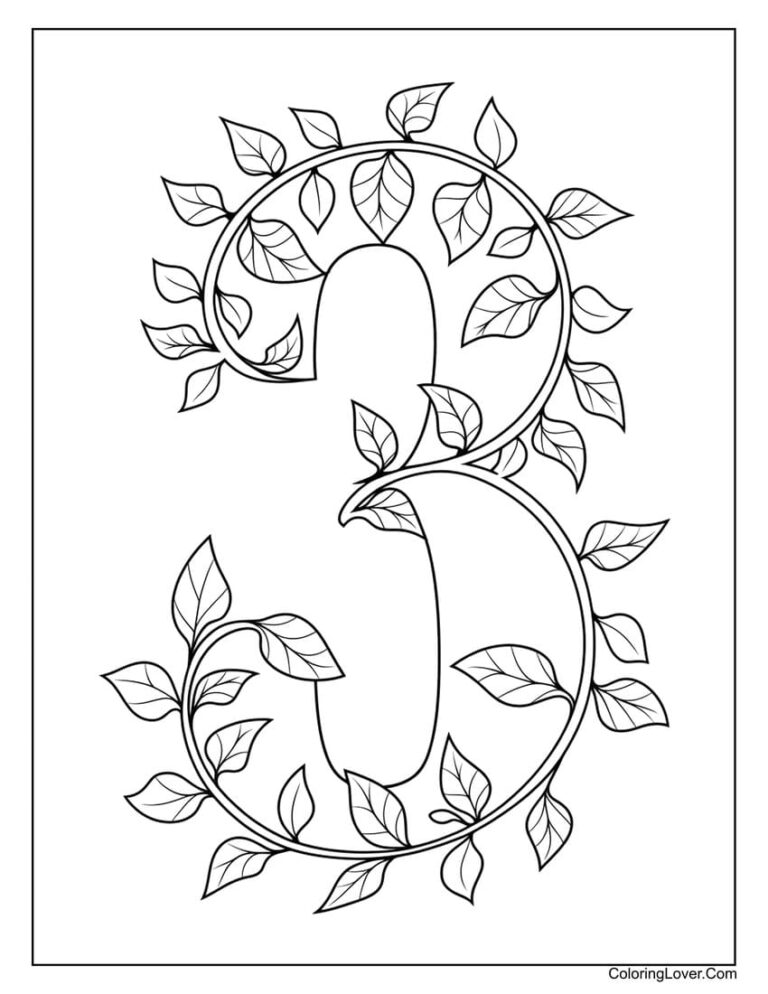 Printable Number Coloring Pages (Preschool and Kindergarten)