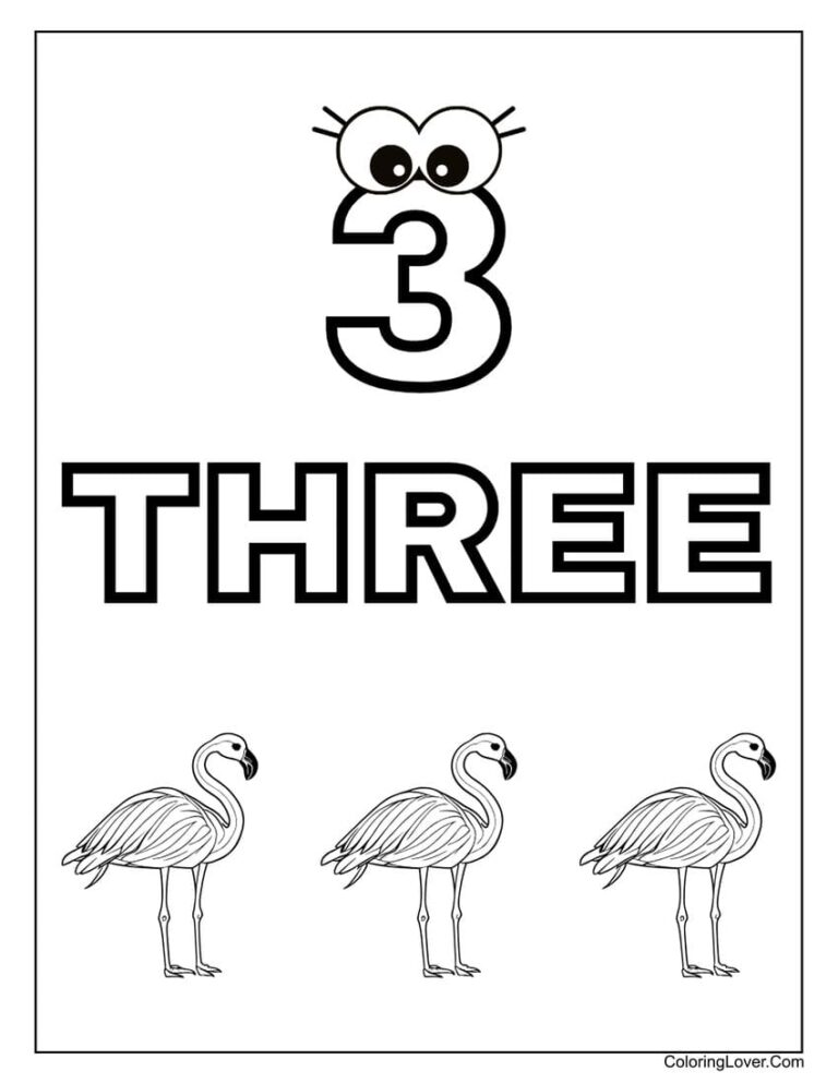 Printable Number Coloring Pages (Preschool and Kindergarten)
