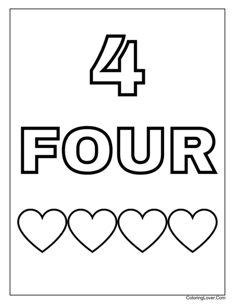 Printable Number Coloring Pages (Preschool and Kindergarten)