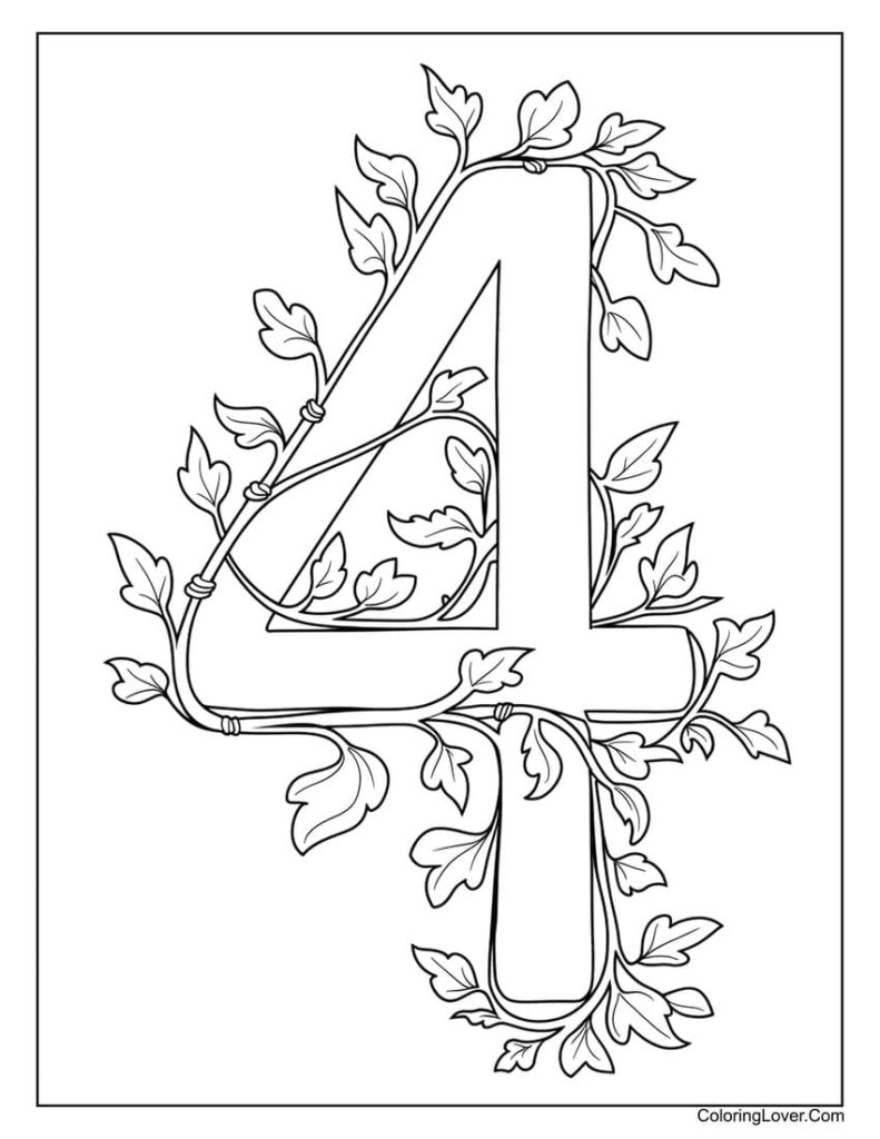 Printable Number Coloring Pages (Preschool and Kindergarten)