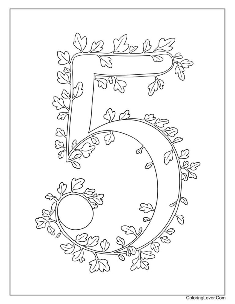 Printable Number Coloring Pages (Preschool and Kindergarten)