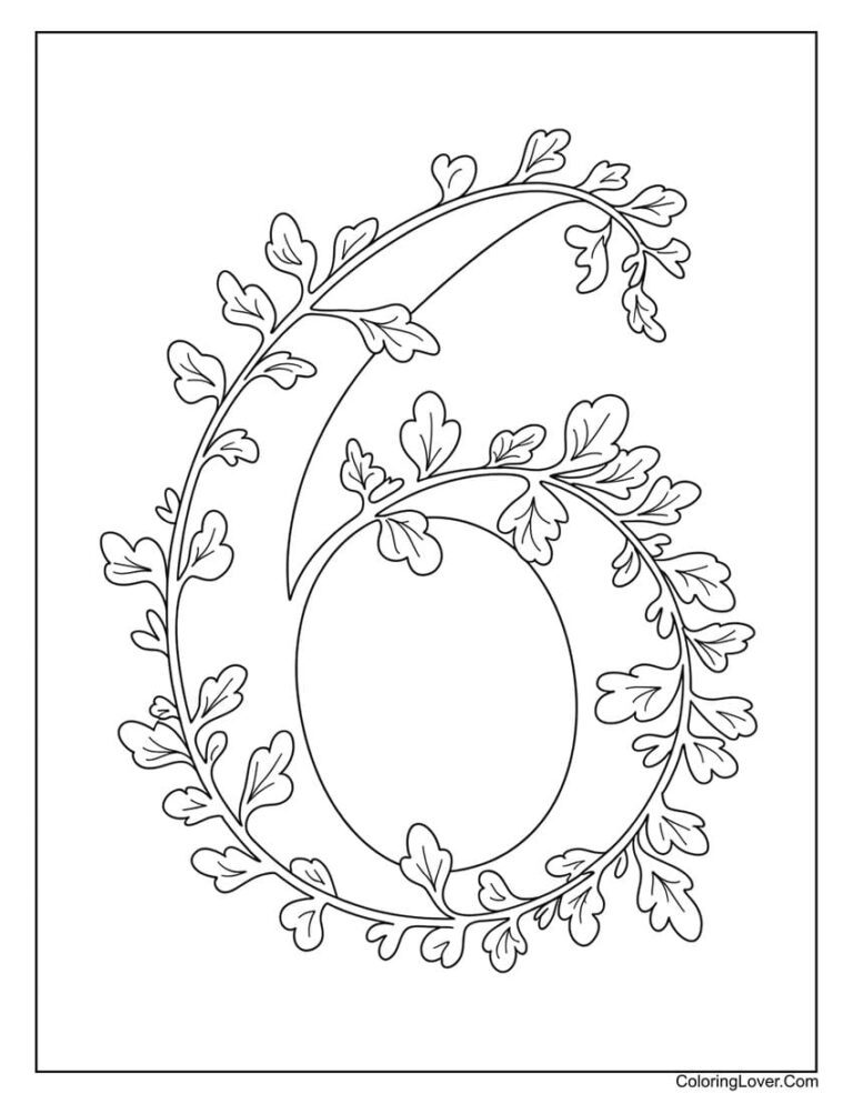Printable Number Coloring Pages (Preschool and Kindergarten)