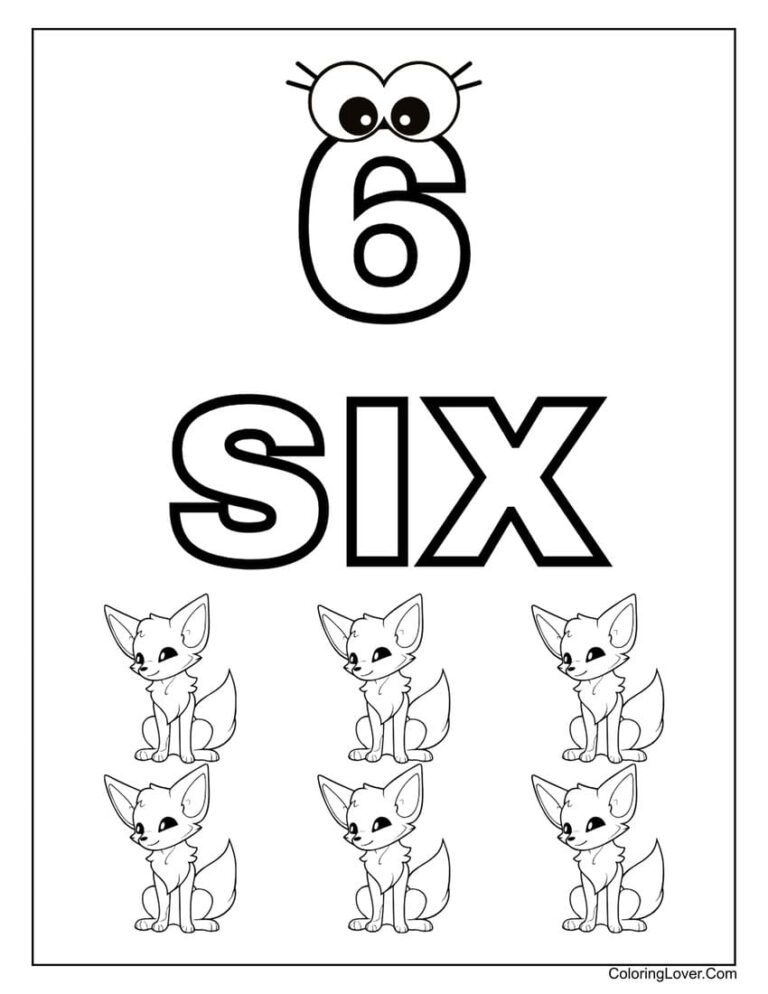 Printable Number Coloring Pages (Preschool and Kindergarten)