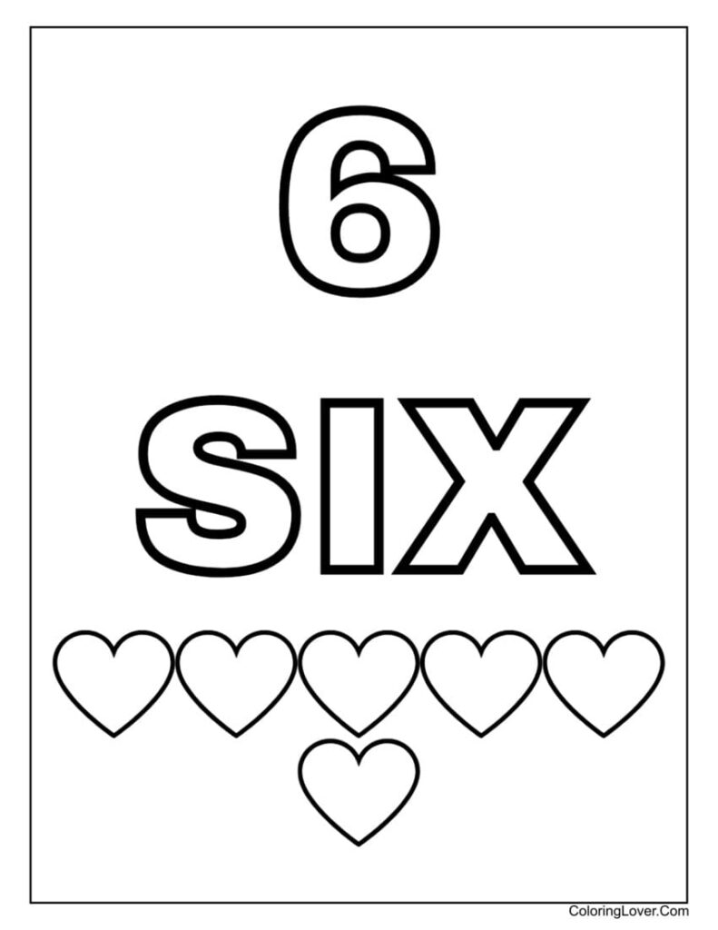 Printable Number Coloring Pages (Preschool and Kindergarten)
