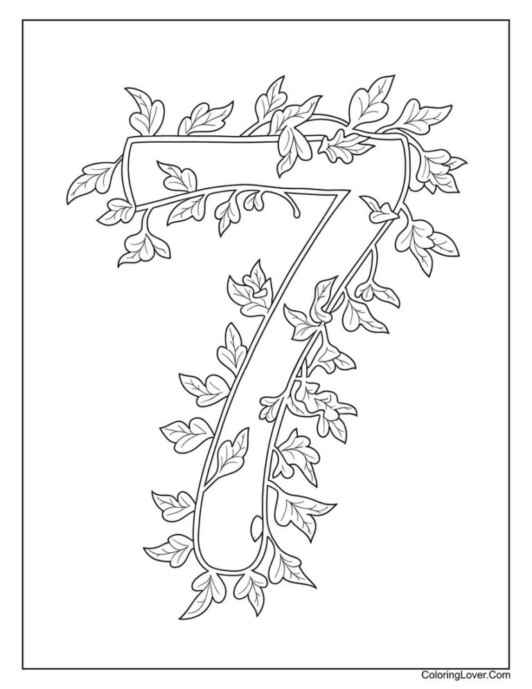 Printable Number Coloring Pages (Preschool and Kindergarten)