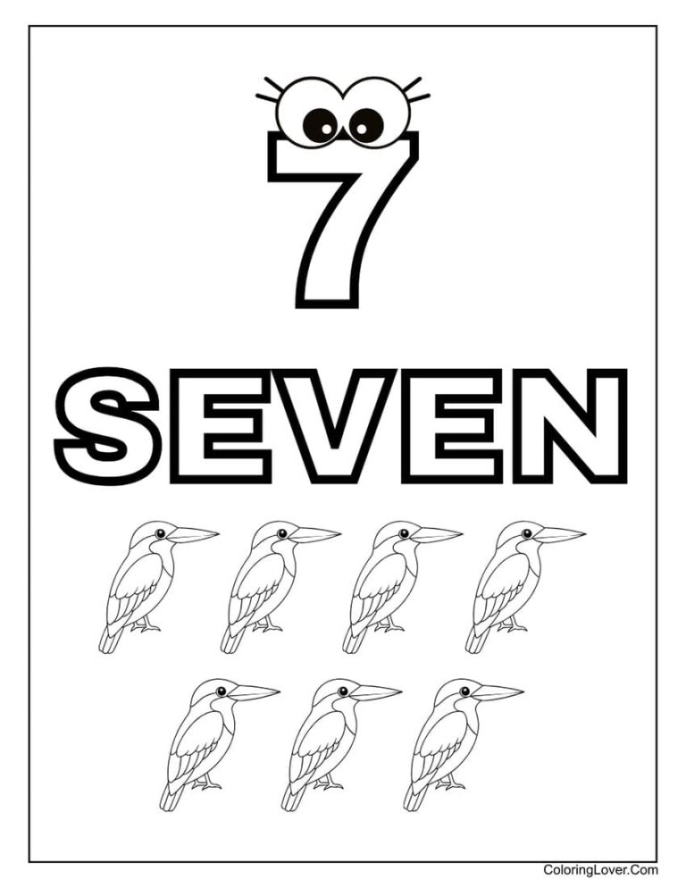 Printable Number Coloring Pages (Preschool and Kindergarten)