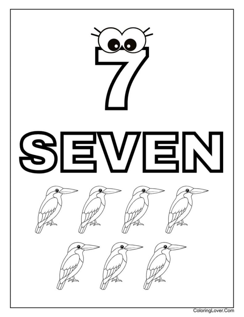 Printable Number Coloring Pages (Preschool and Kindergarten)
