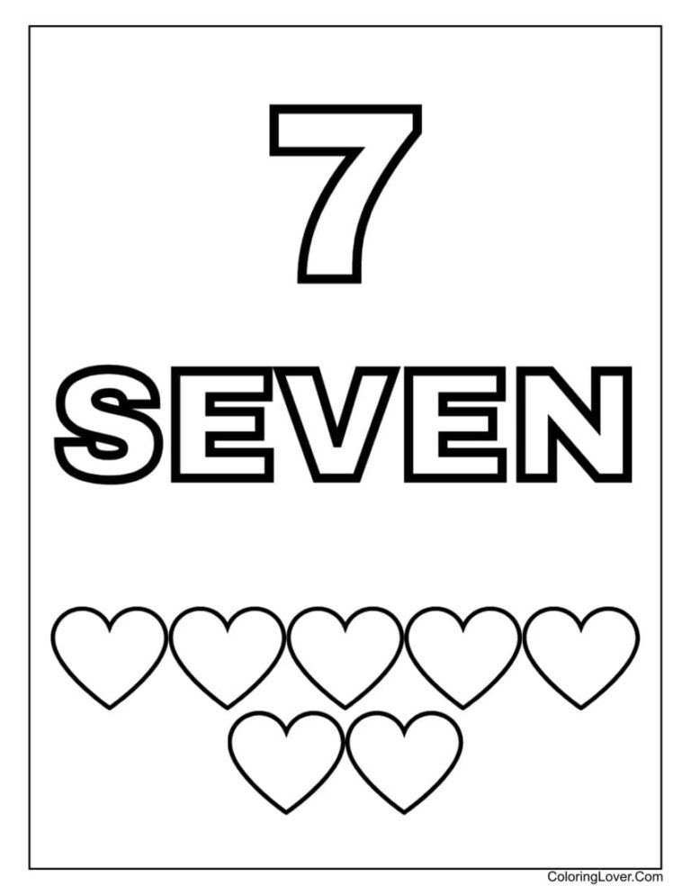 Printable Number Coloring Pages (Preschool and Kindergarten)