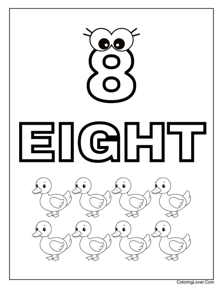 Printable Number Coloring Pages (Preschool and Kindergarten)